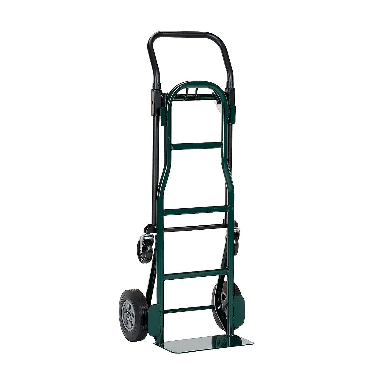 Harper Trucks Quick Change 4-in-1 Convertible Hand Truck, Continuous Handle, 8" Solid Rubber Wheels