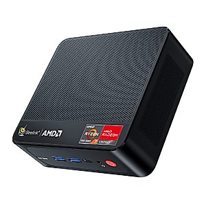 Beelink SER5 Mini PC, AMD Ryzen 7 5700U(8C/16T up to 4.3GHz),16GB DDR4 500GB NVME SSD WiFi 6/BT5.2/HDMI+Type-C+DP Triple Display Mini Office Business Gaming Computer