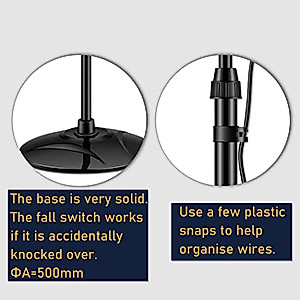 DONYER POWER retractable Electric quartz Heater with Protection System Waterproof，Outdoor/Indoor 1500W，Garden Patio, Easy Assembly