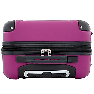 Travelers Club Chicago Hardside Expandable Spinner Luggage, Fuchsia, 20" Carry-On