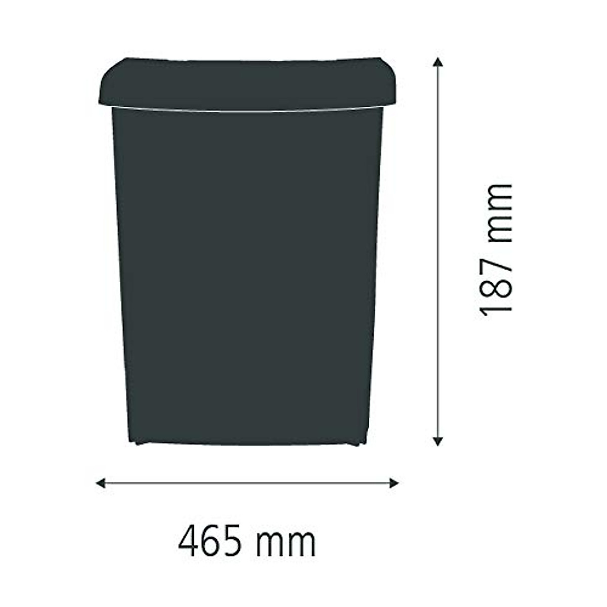 Brabantia Mounted Hidden Compact Organizer for Kitchen, 2.6 Gal, Black