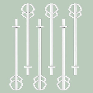 WJCJTJL Epoxy Mixer Paddles, 6 Pcs Reusable Resin Stirrer Attachment for Paint Stirrer Drill, Resin Art, Resin Pigments Mixing & Reduce Bubbles, Resin Paddles for Mixing Small Amounts of Resin