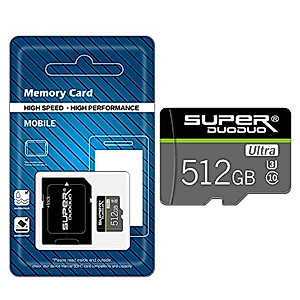 512GB Micro SD Card Memory Card Class 10 High Speed Flash Card for Smartphone/Computer/Camera/Portable Gaming Devices/Dash Cam(512GB)