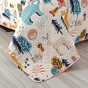 Quilt Set Queen Bedspread Coverlet Kids Queen Quilts Cartoon Bear Quilt Bedding Kids Quilt Bedspread Forest Animal Bear Print Kids Quilt Collection Home Lightweight Bedding Reversible Boys Coverlet