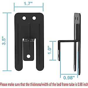 Breezehome 6 Pcs Non Slip Mattress Gaskets for Bed, Anti-Slip Baffle Fit for 0.98 Inches Wide Metal Bed Frames, Easy Assembly