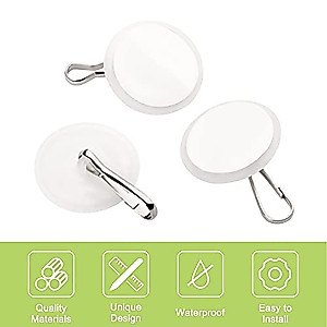 UFURMATE Adhesive Ceiling Hanging Hook, 50Pcs Round Adhesive Wall Hanger Hooks No Hole Adhesive Ceiling Hooks Invisible Sticky Eye Hooks for Haning Ceremony Decoration, String Lights
