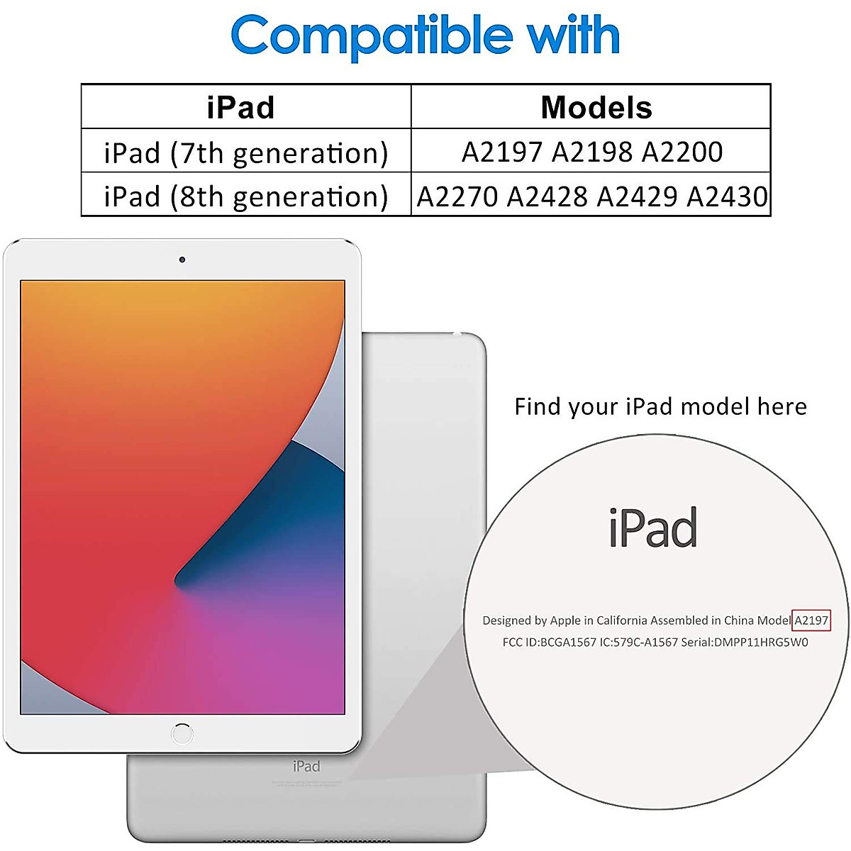 Pokanic - Compatible with iPad 8 (2020) 7 (2019) Generation 10.2 Inch Screen Protectors, Pencil HD Tempered Glass 9H Films, Anti-Scratch Anti-Fingerprint Easy Install 8th 7th (2 Pack)