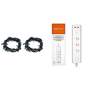 Amazon Basics Smart Power Strip with Christmas Lights- Automate Holiday Lighting