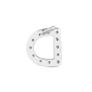 Natalia Drake Alphabet 1/10 Cttw Diamond Initial Stud Earrings for Women in Rhodium Plated 925 Sterling Silver Letter D Color H-I/Clarity I1-I2