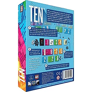 AEG Ten | Push Your Luck Card Game for The Whole Family | from The Creators of Point Salad | Easy to Learn | Quick to Play | 2-6 Players | Ages 10+