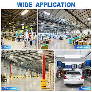 Linear High Bay Shop Light 3 Wattage Adjustable, UL DLC Listed, 3000K/4000K/5000K LED High Bay Light, 150LM/W, AC100-277V, Commercial Bay Lighting for Warehouse Shop Garage(400W/320W/240W)