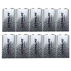 10x U9VL-J-P for Drager v ntilator Etim FES e lectric Stimulator Fluke Electric Meter Batteries 9V-9.5V Lithium Battery Ultralife
