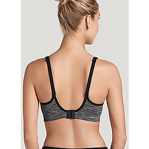 Jockey Women's Bra Mid Impact Multi-Way Molded Cup Sports Bra, Black, M