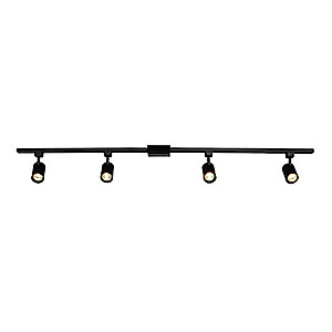 Globe Electric 59738 Tribeca 4-Light 56" Track Lighting Kit, Matte Black