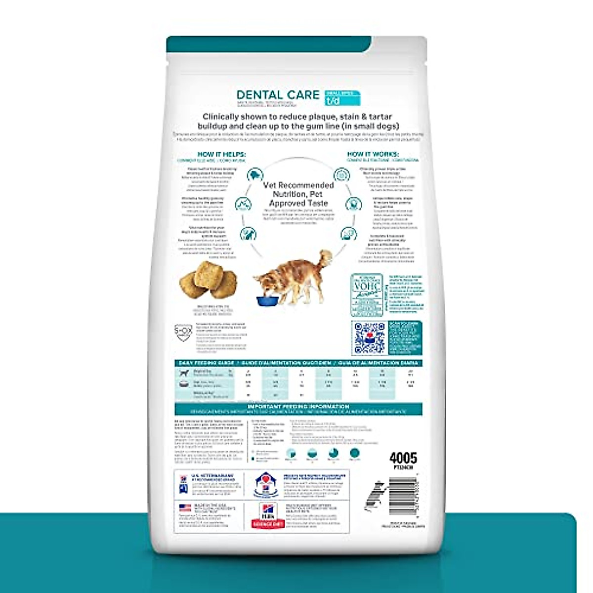 Hill's Prescription Diet t/d Dental Care Small Bites Chicken Flavor Dry Dog Food, Veterinary Diet, 5 lb. Bag