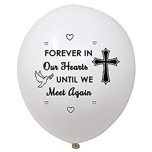 30 Biodegradable latex balloons for release to Celebrate life, Bereavement, Condolences, Funeral, Anniversary, Memorial services, Memory table, Ash Scatterings (White)