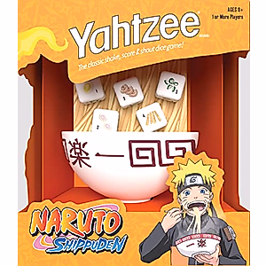 YAHTZEE: Naruto Shippuden | Collectible Ramen Bowl Dice Cup | Classic Family Dice Game Based on Anime Show | Great for Family Game Night | Officially-Licensed Naruto Game & Merchandise