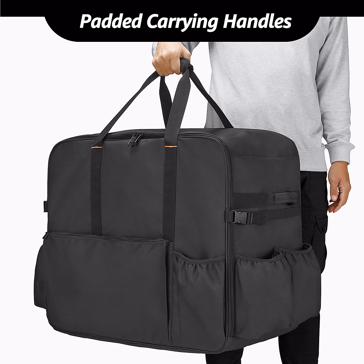 samdew 22 Inch Tabletop Griddle Carry Bag, Outdoor Griddle Cover Compatible with 22 Inch Tabletop Griddle with Hood, Portable Griddle Storage Case for Tabletop Griddle 22-Inch with Hood, Bag Only