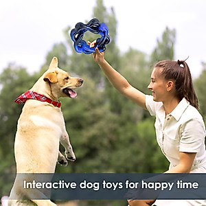 DAOZIJI Durable Dog Chew Toys Ring for Aggressive Chewers, Tough Dog Toys for Aggressive Chewers Small Medium Large Breed, Interactive Dog Ring Toys for Boredom,Super Chewer Dog Toys Chew to Keep Busy