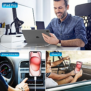 【MFi Certified】iPhone 15 Car Charger Fast Charging, Linocell 72W Dual USB-C Power Cigarette Lighter PD Car Charger Adapter+2Pack Type-C to Type-C Cable for iPhone 15/15 Plus/15 Pro/15 Pro Max/iPad Pro