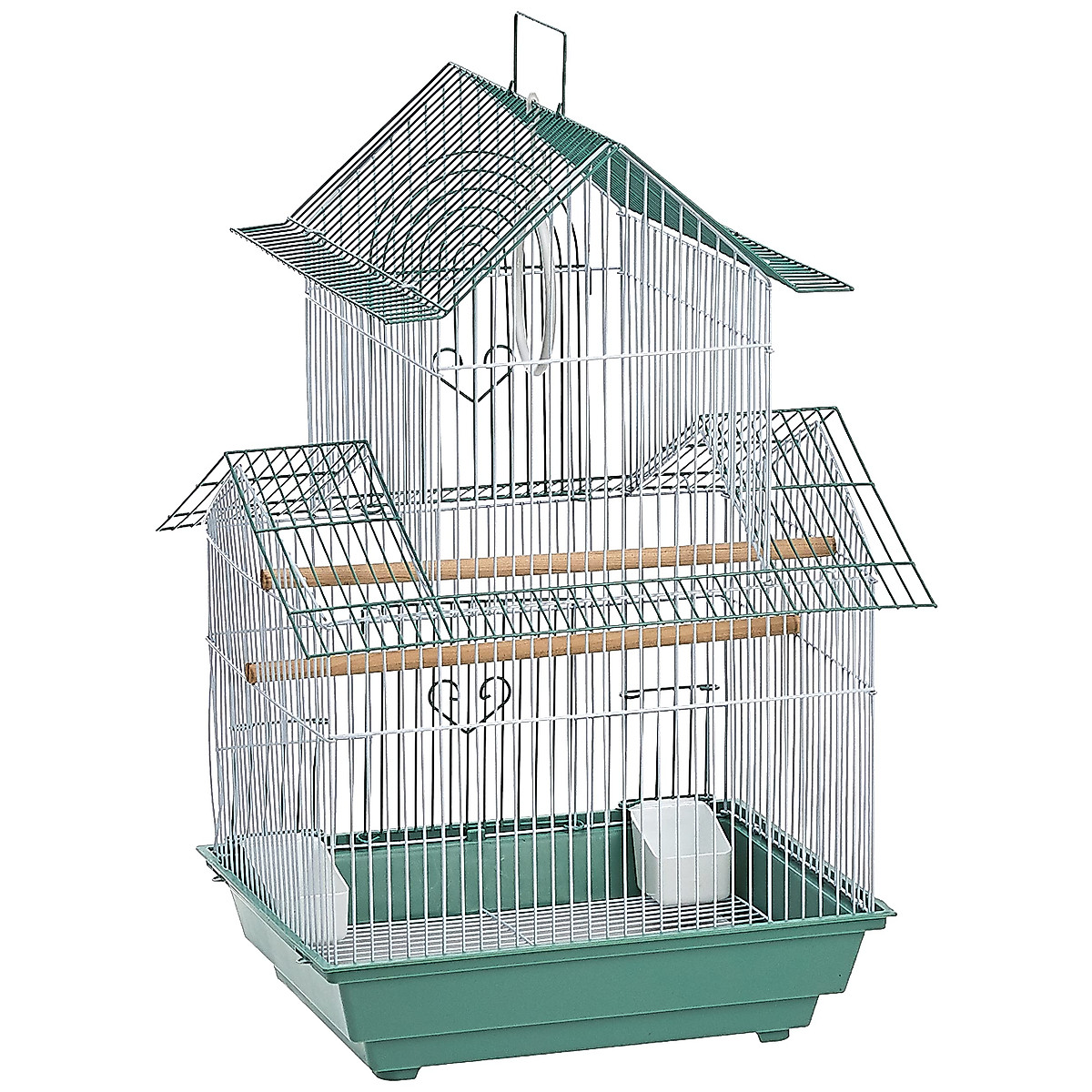 Prevue Hendryx SP1720-4 Shanghai Parakeet Cage, Green and White