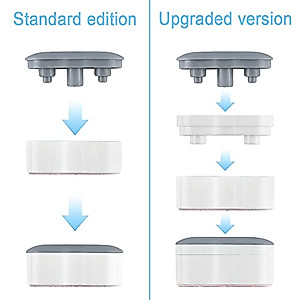 Bidet Toilet Seat Bumpers,Toilet Lid Bumper with 2 Height Choose,Strong Self Adhesive Universal Bidet Bumpers,Avoid Touching Toilet Seat Bumper 5 for Toilet Lid, 2 for Toilet Tanks (Peanut, Grey)