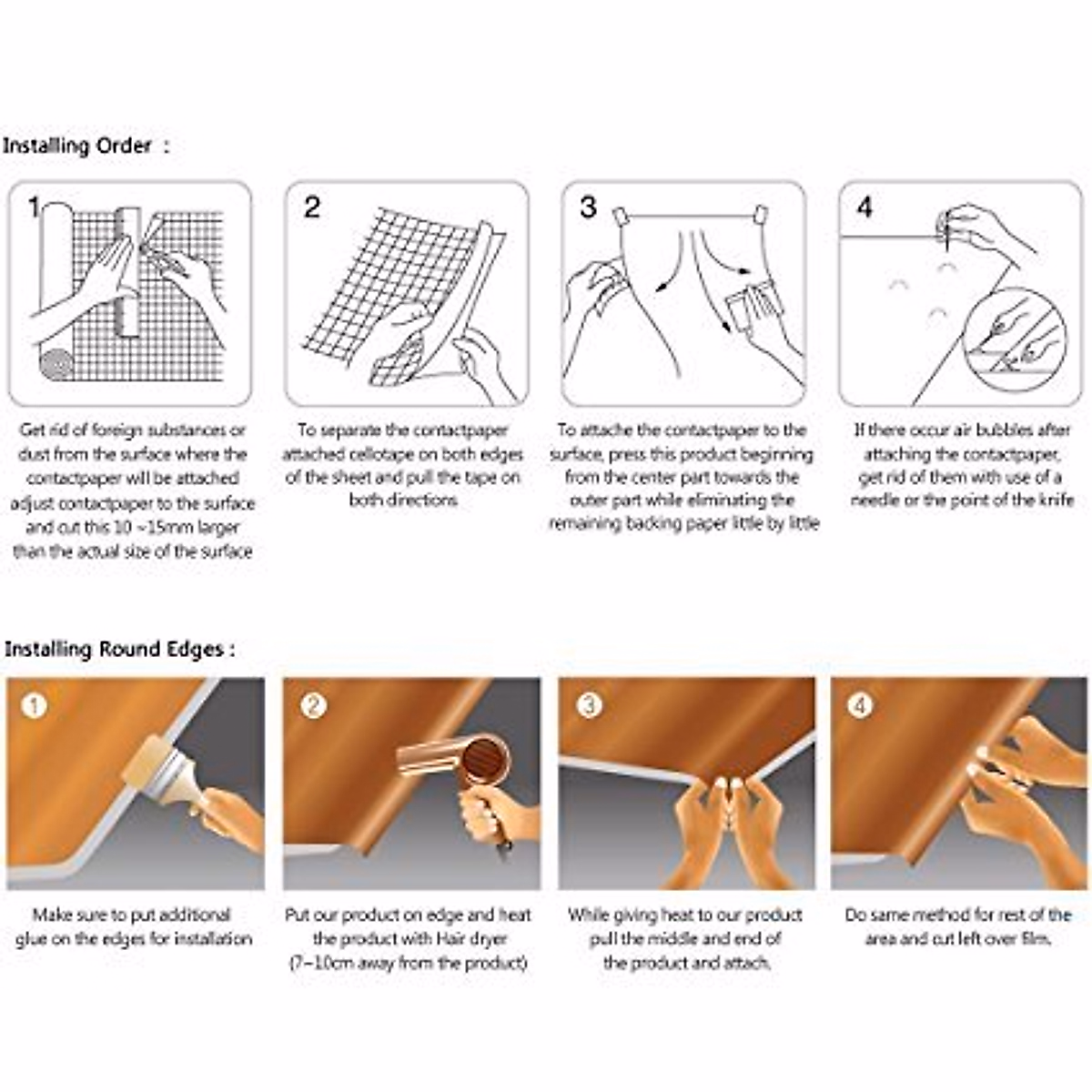 HOYOYO 17.8 x 78 Inches Self-Adhesive Liner, Removable Shelf Liner Wall Stickers Dresser Drawer Peel Stick Kitchen Home Decor, Blue Brid