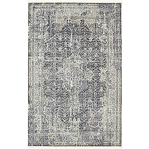 Unique Loom Baracoa Collection Area Rug - La Cabana (5' 5" x 8' Rectangle, Fume Gray/ Brown)