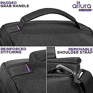 Altura Photo Small Camera Bag & Camera Case - DSLR & Mirrorless Premium Camera Bag for Nikon, Canon, Sony, Fuji & More - Heavy Duty, Portable, & Convenient - Shoulder Strap Included
