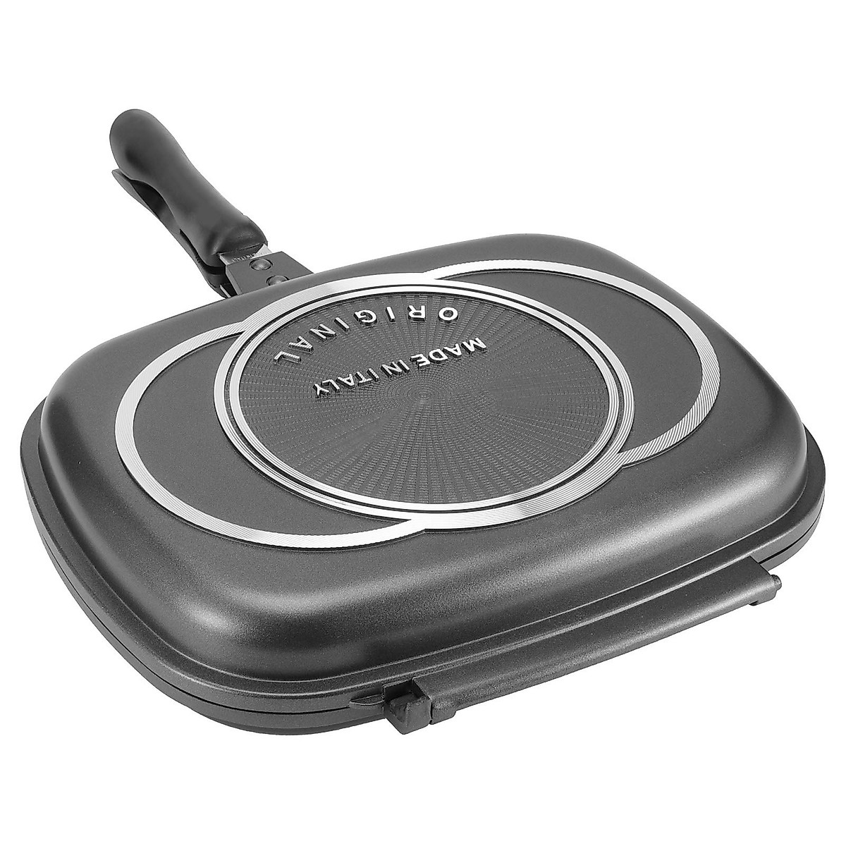 Grill Pan Frying Double Side With Antiburn Handle: Kitchen Supplies Pot (32Cm 12.6In)
