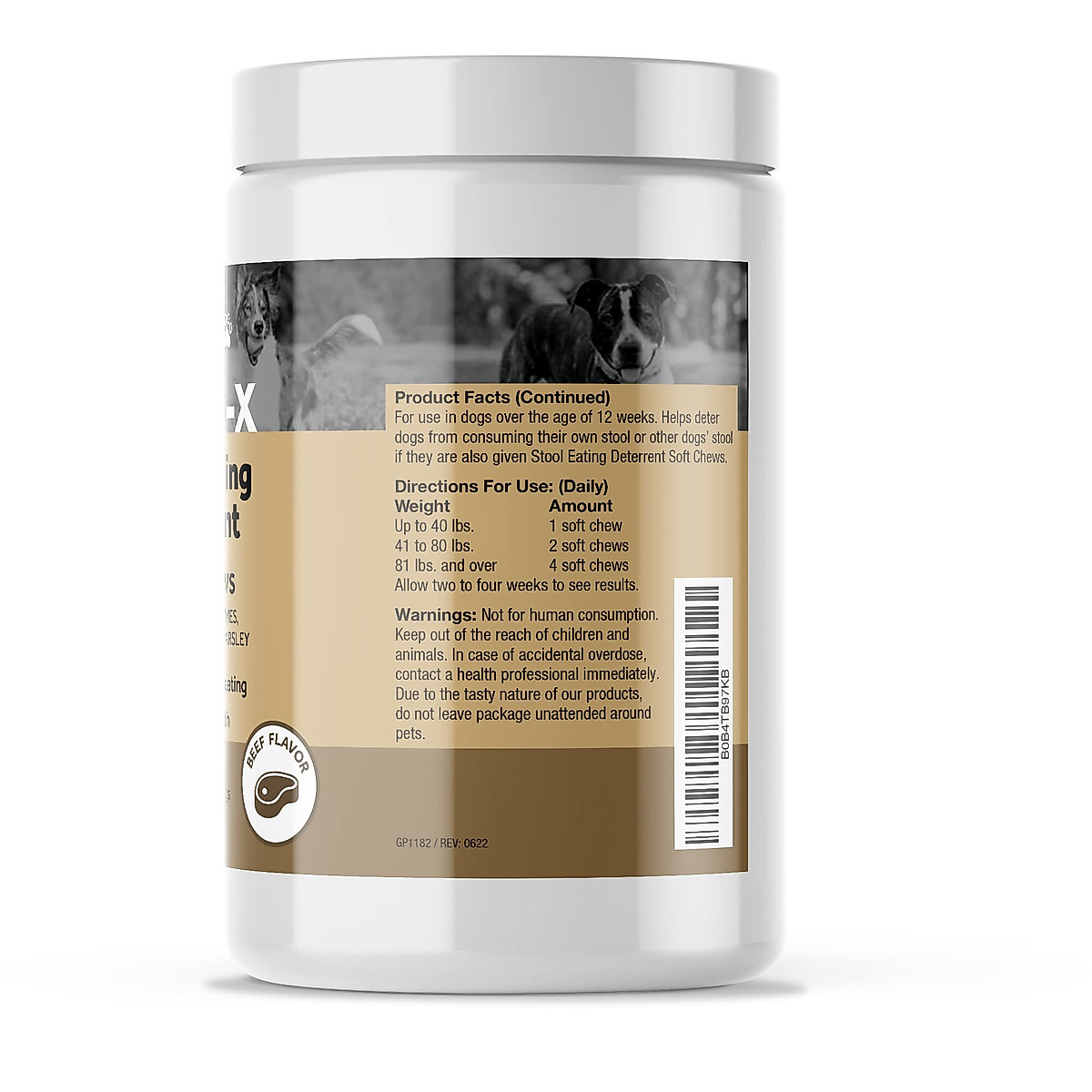 Nutriline Labs Deter-X Dog Poop Eating Deterrent - Chew Treats for Poo Eating Prevention - Yucca, Parsley, Chamomile, Digestive Enzymes, Prebiotics, Probiotics for Dogs - Puppy & Dog Stuff - 60 Bites