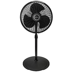 Lasko Lasko-16 Adjustable Performance Pedestal, 3-Speed, Black (2527) Household Fans