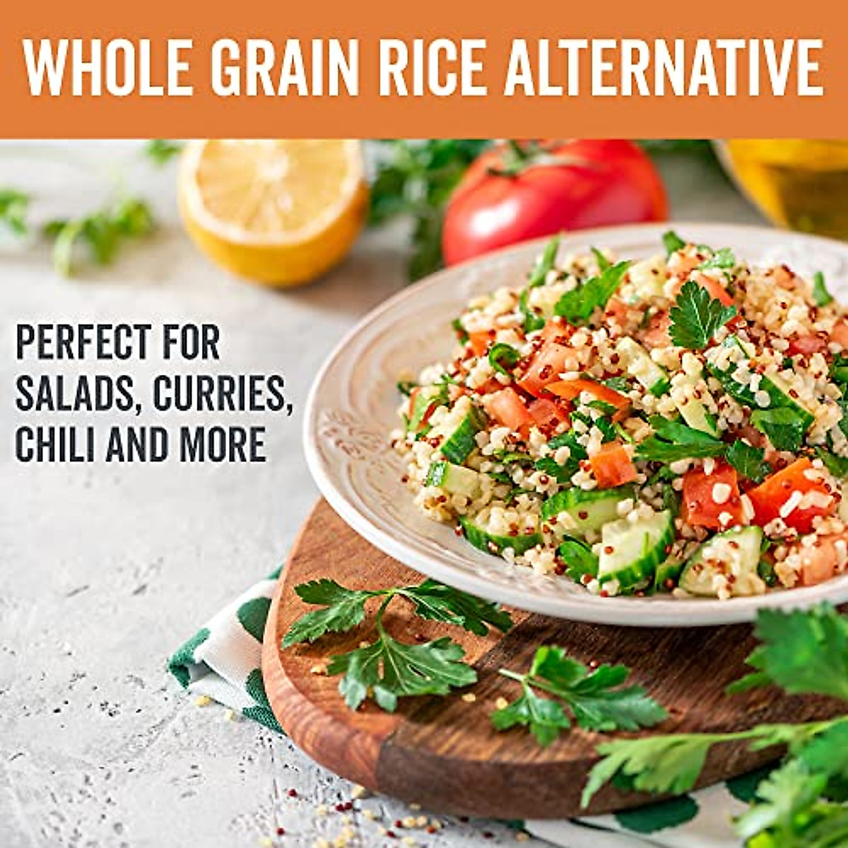 Viva Naturals Organic Quinoa, 4 lb - Plant Based Protein, Fiber and Iron - Pre-Washed Whole Grain Rice and Pasta Substitute for Quinoa Salad - USDA Organic, Gluten Free, Vegan, Non-GMO and Kosher