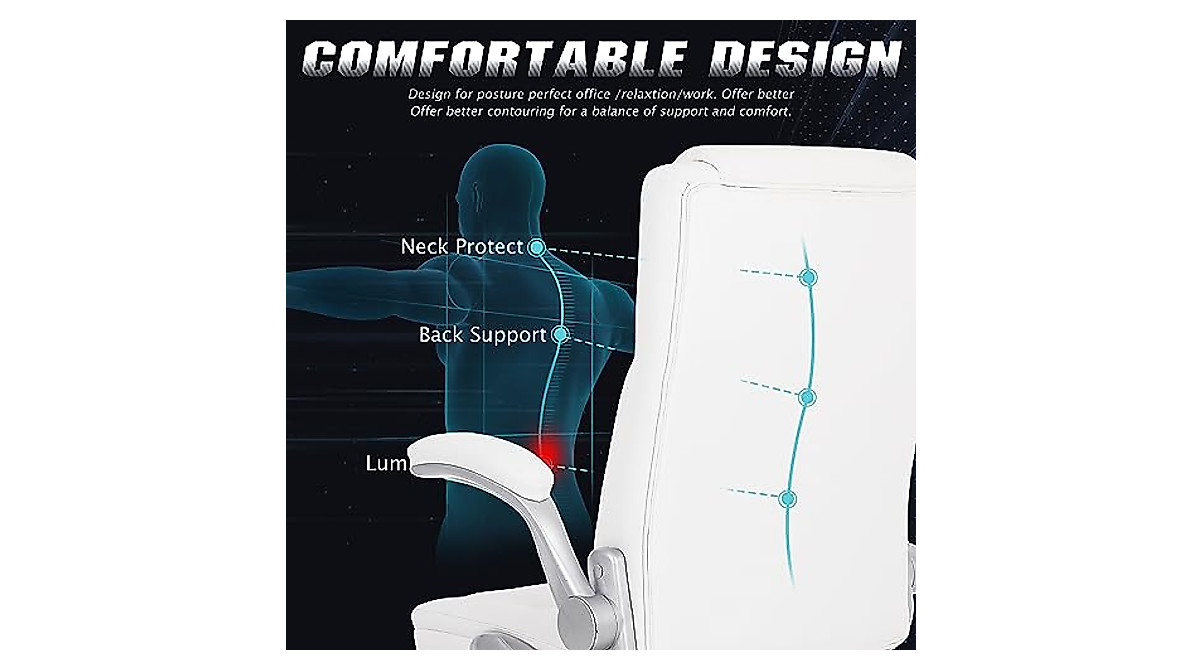 Misolant Ivory White Executive Office Chair – Ergonomic & Durable