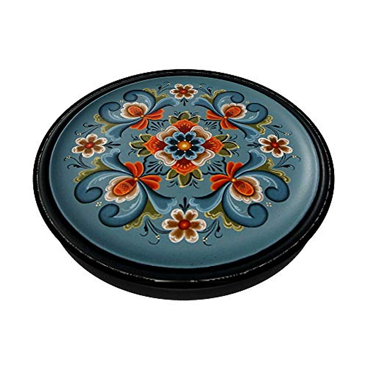Norwegian Folk Art Rosemaling PopSockets PopGrip: Swappable Grip for Phones & Tablets