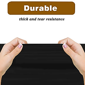 Kopokita 2PCS Black Plastic Tablecloths 54 x 108 Inch, Disposable Table Cloths Rectangle Party Table Covers