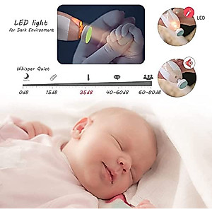 haakaa Baby Nail Trimmer Electric Safe Baby Nail Clippers Baby Nail File Kit Manicure Set, Trim Polish Grooming kit for Newborn Toddler or Adults Toes Fingernails, 6 Grinding Heads and LED Light, Pink