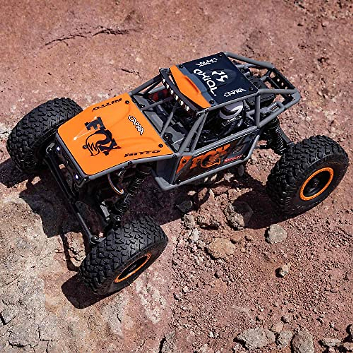 Axial RC Crawler 1/18 UTB18 Capra 4 Wheel Drive Unlimited Trail Buggy RTR (Battery and Charger Included) Grey, AXI01002T2,Grey/Orange