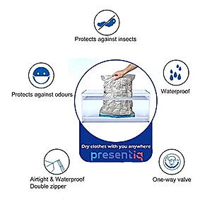 GQC Vacuum Storage Bags, Works with Any Vacuum Cleaner,to Store Clothes and beddings,Could Save Your Space,dust-Free,Keep Away from Moisture (Small 6(60X40) CM)