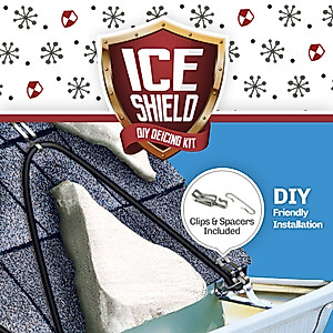 WarmlyYours Ice Shield Roof & Gutter Deicing Cable Kit, Protect from Ice and Snow Damage (20 ft)