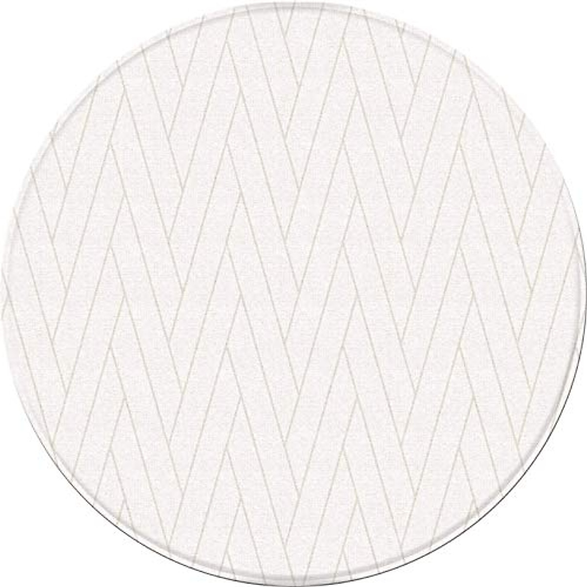 Parklon Pure Soft Round Mat Double Herringbone/Macaroon (54.3 x 54.3 x 0.47 in.)