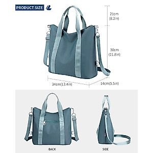 LIVACASA Large Waterproof Tote Bag for Women,Multi-Pockets Shoulder Hobo Crossbody Bag with Zipper and Top Handle