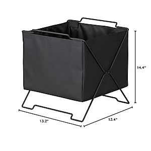 キングジム(Kingjim) King Jim KSP002S Storage Box Stacked Basket Stainless Steel Black