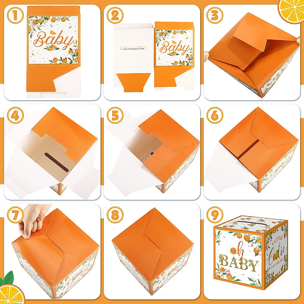 51 Pieces Little Cutie Diaper Raffle Tickets with Diaper Raffle Card Box for Baby Shower Decorations Little Cutie Diaper Raffle Sign Box Diaper Raffle Game Insert Advice and Wishes Diaper Raffle