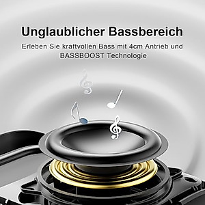 Boomcore Ultra Portable Bluetooth Speaker with Clip, 12H Playtime, Compact Small Speaker with Big Sound, Punchy Bass, Wireless IPX7 Waterproof Speaker for Beach, Pool, Boat, Biking - Black