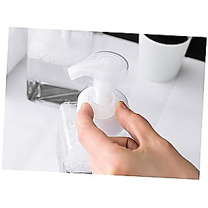 FOMIYES 6 Pcs Shampoo Pump Bottle Facial Refillable Dispenser Bottle Foam Pump Bottle Card Holder Keychain Cute Portable Soap Face Wash Empty Bottle Travel Sparkling Bottle Push Type