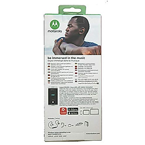 Motorola Verve Loop 500 ANC Sweat & Water Resistant Stereo Bluetooth 4.2 Earbuds "Siri & Google" Compatible (Retail Packing Kit) - Black