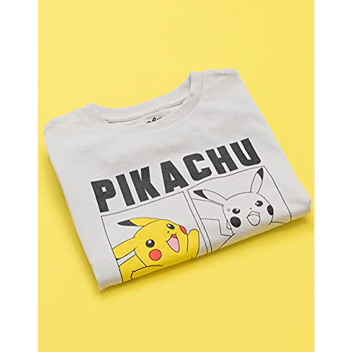 Pokemon T-Shirt Boys Kids Skater Clothes Grey Pikachu Game Top 9-10 Years
