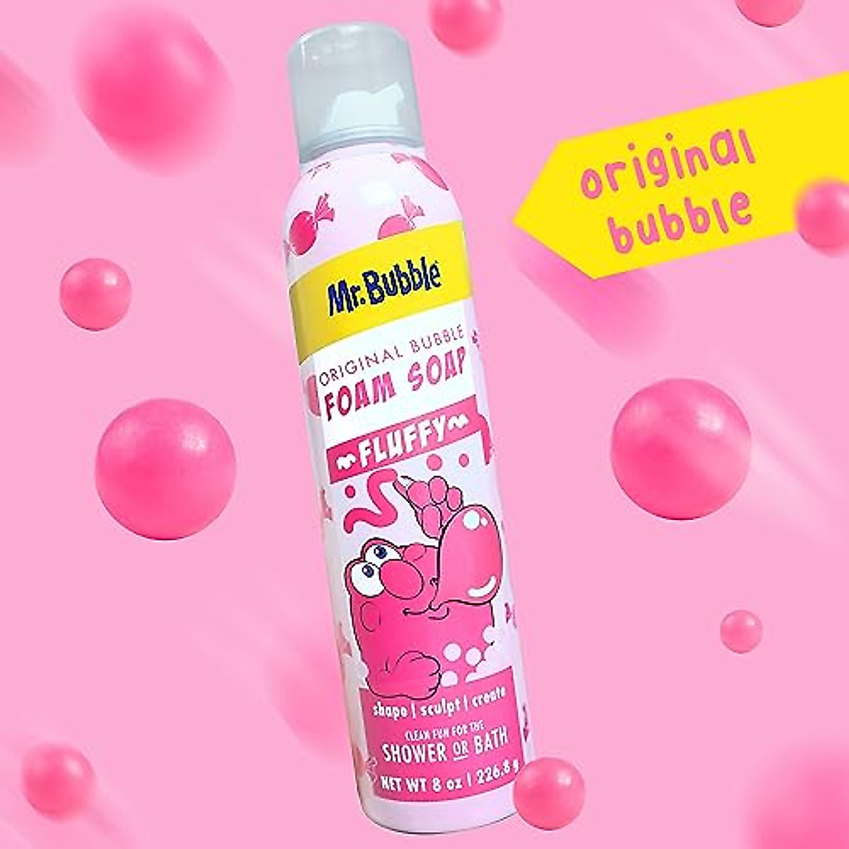 Mr. Bubble Twin Pack Foam Soap - Sculpt and Draw in the Tub; Soft, Moldable, Gentle, Scented Foam (Pack of 2, 8 fl oz Each)