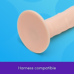 Lovehoney Lifelike Lover Anal Dildo - 6 Inch Realistic Dildo for Men, Women and Couples - Firm Slimline with Suction Cup - Beginner Adult Sex Toy - Waterproof - Flesh Pink